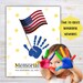 Printable Memorial Day Craft, Patriotic Handprint Activity, Kids ...