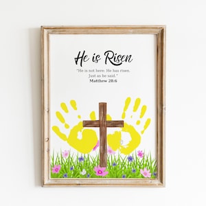 He is Risen Handprint Craft, Easter Handprint Activity for Kids ...