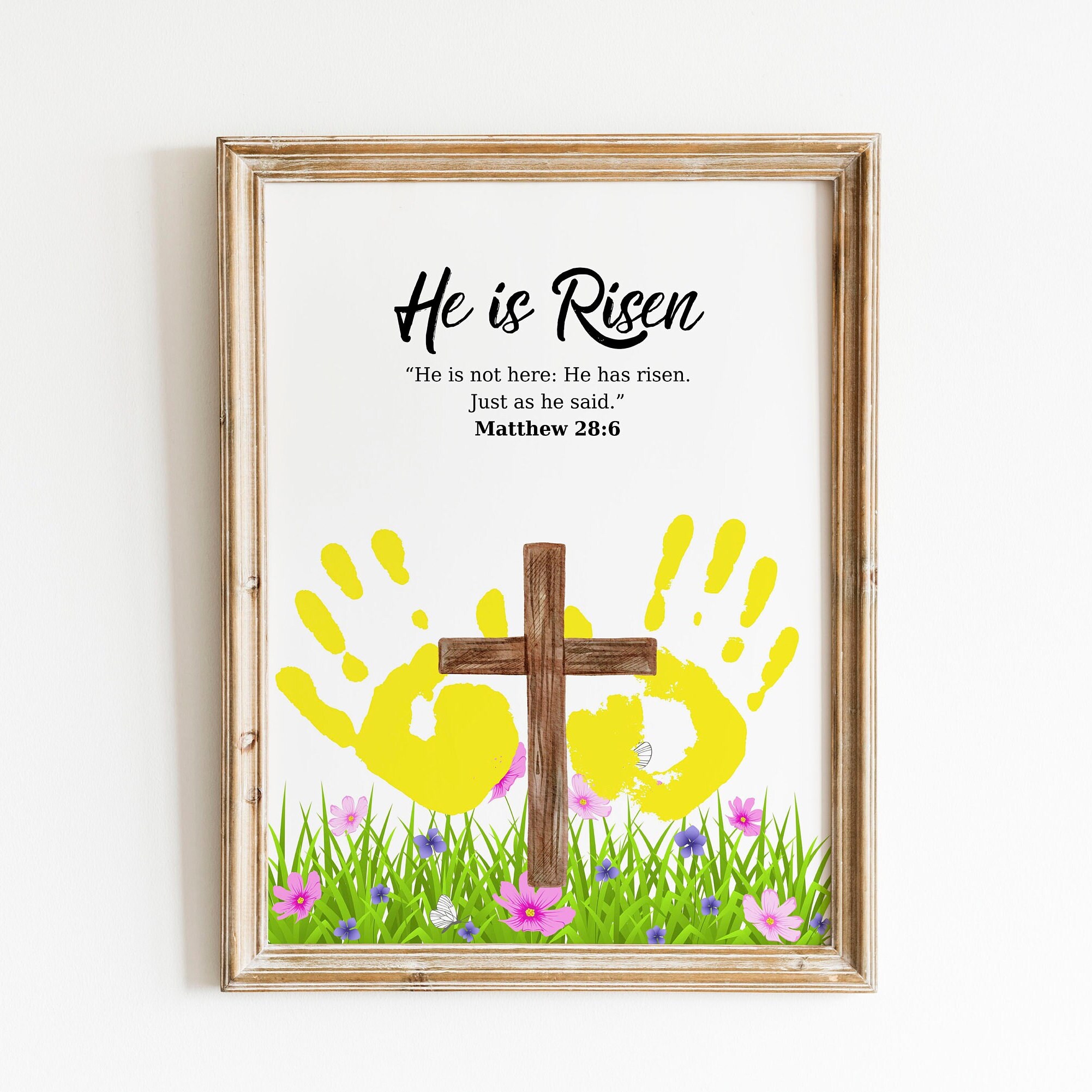 He is Risen Handprint Craft, Easter Handprint Activity for Kids ...