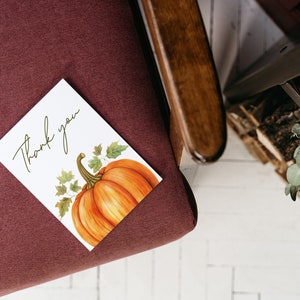 Printable Pumpkin Thank You Card, Happy Thanksgiving Gift ...