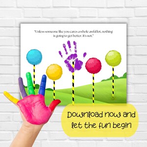 Truffula Trees Handprint Craft, Dr. Seuss Week Activity, the Lorax Tree ...