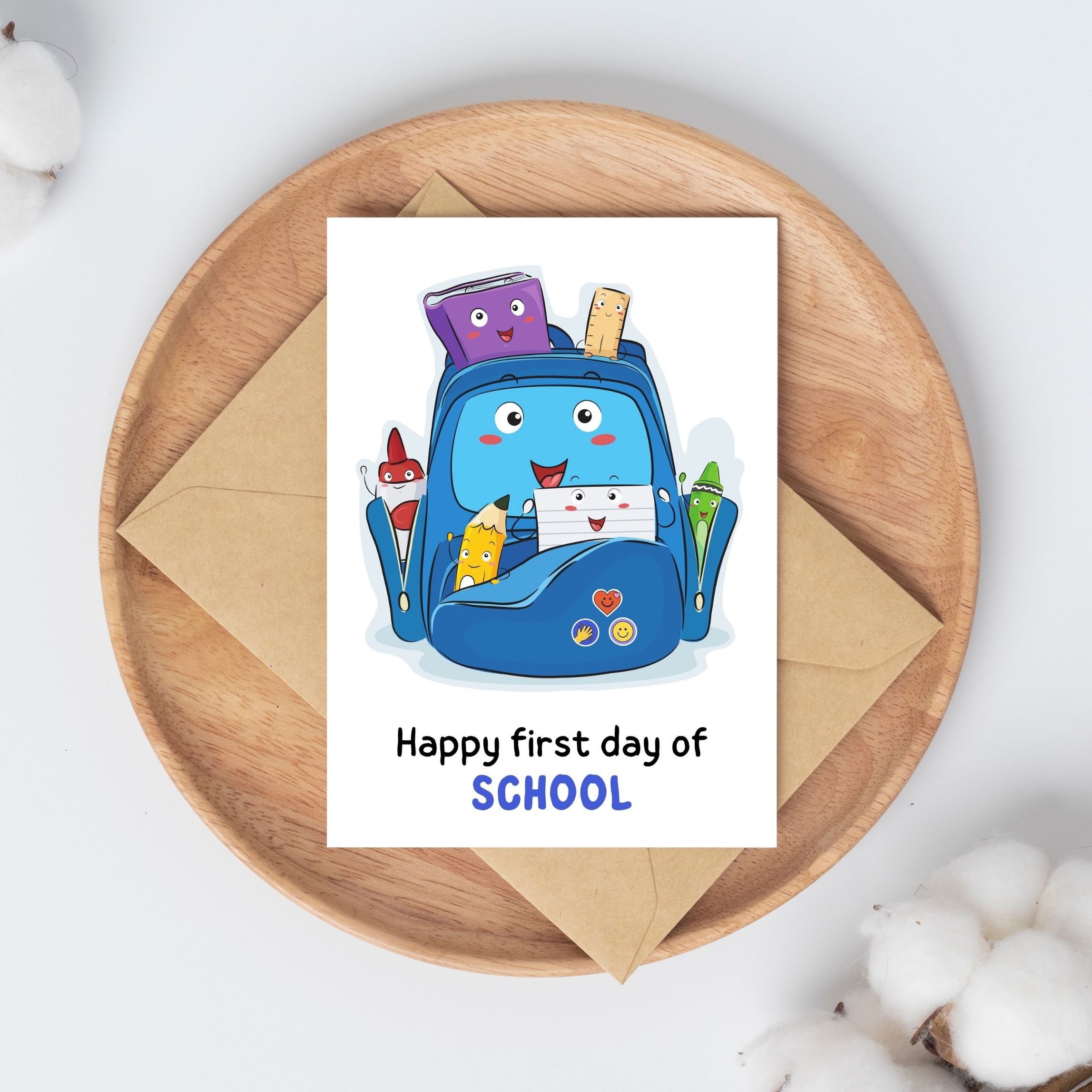 Happy First Day of School Card / Printable Back to School Card - Etsy