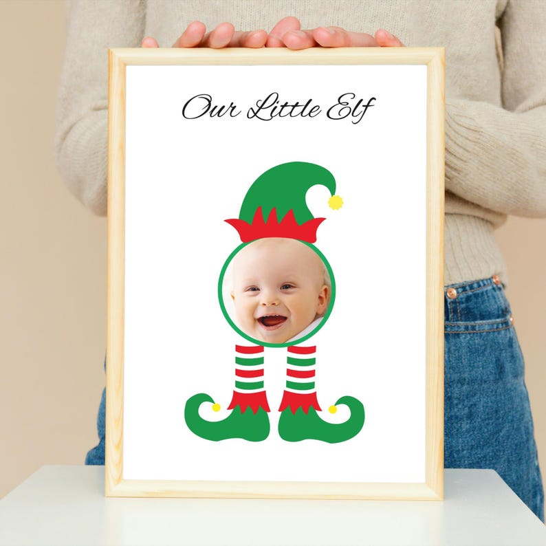 Christmas Elf Photo Frame, DIY Christmas Ornament, Kids Holiday Craft ...
