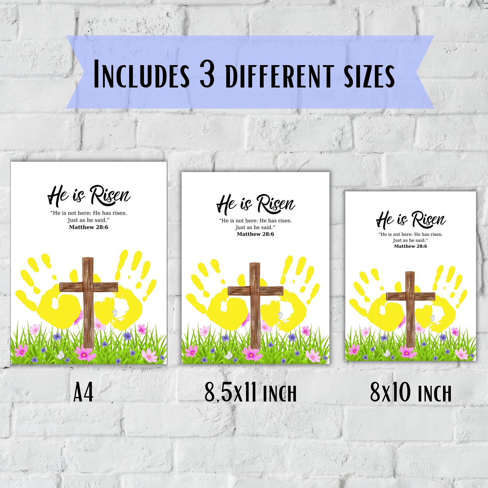 He is Risen Handprint Craft, Easter Handprint Activity for Kids ...