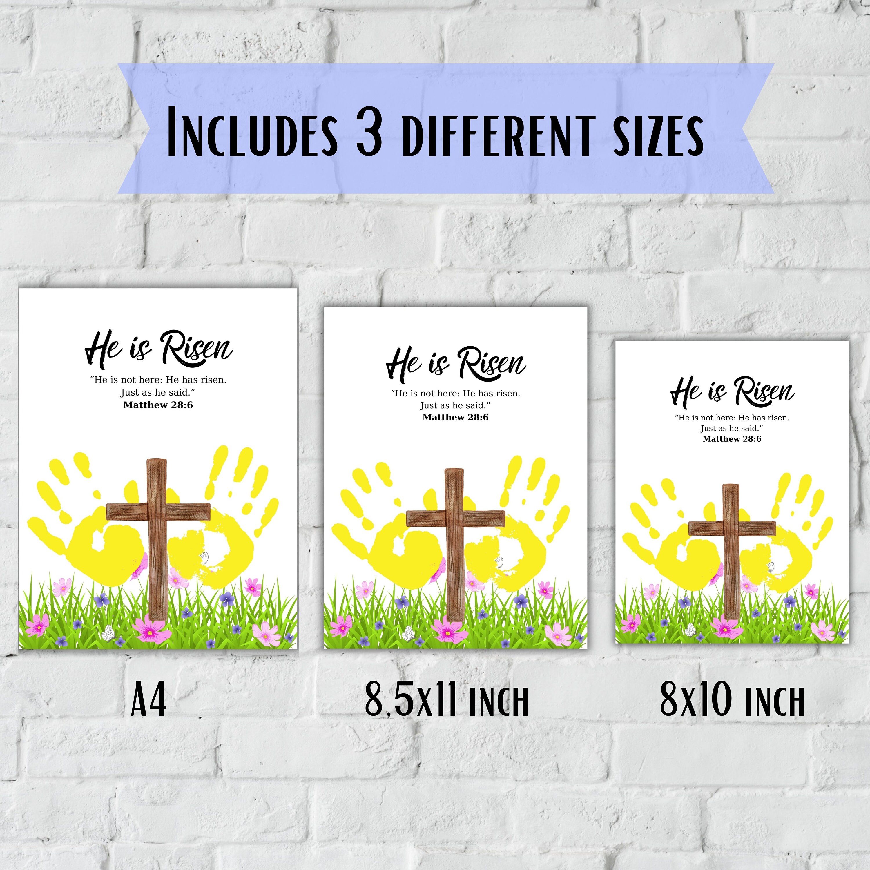 He is Risen Handprint Craft, Easter Handprint Activity for Kids ...