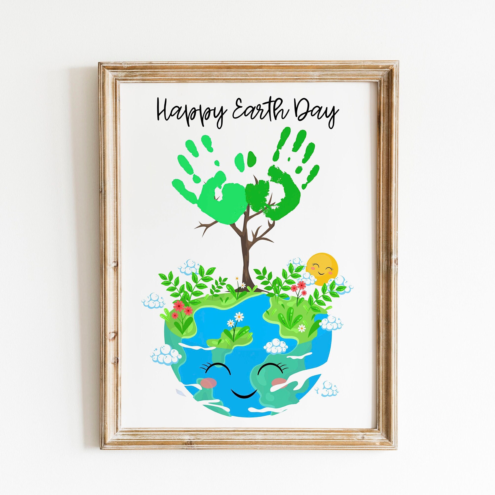Earth Day Handprint Craft for Kids, Happy Earth Day Handprint ...