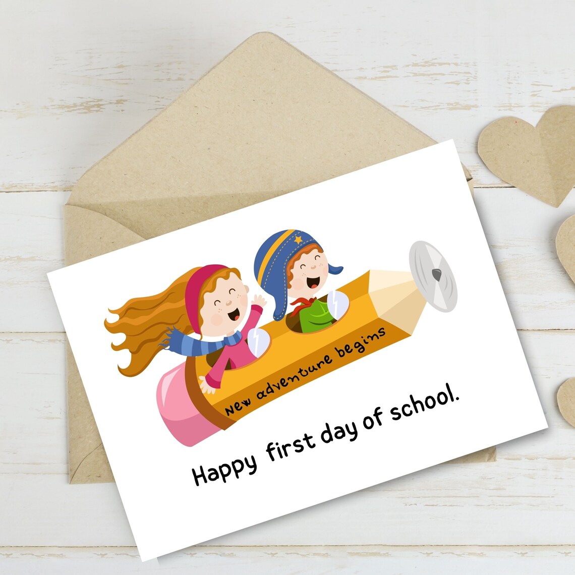 Happy First Day of School Card / Printable Back to School Card - Etsy