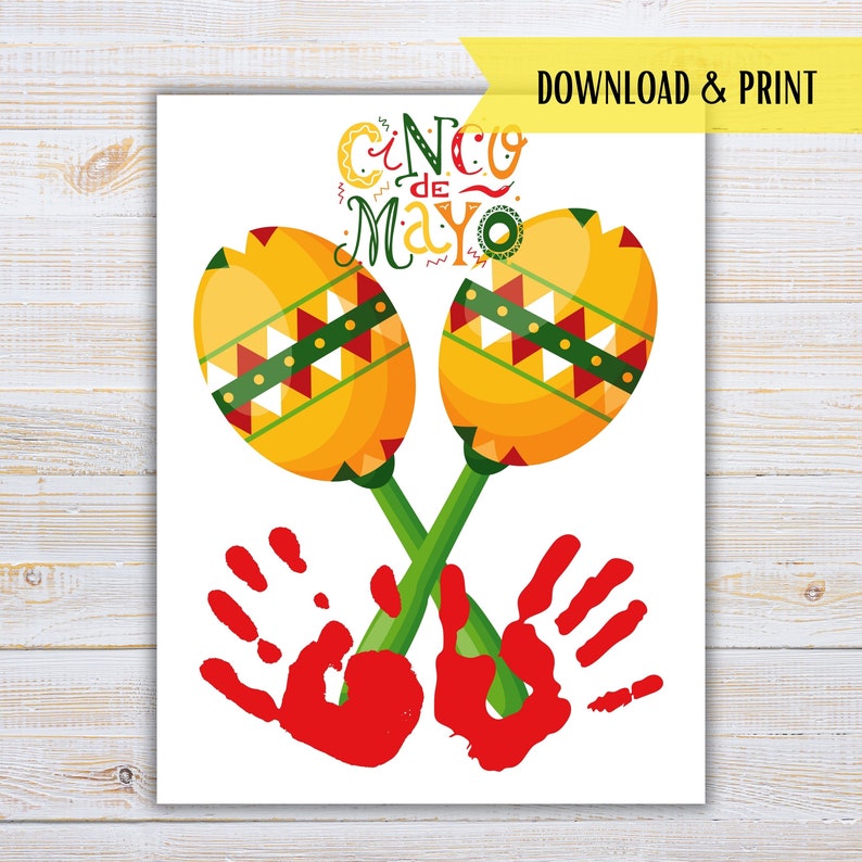 Cinco De Mayo Handprint Craft, May 5th DIY Keepsake Activitiy, Mexican ...