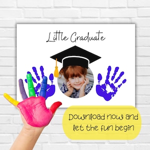 Preschool Graduation Sign: Handprint Art Craft, 2026 Pre-k Photo ...