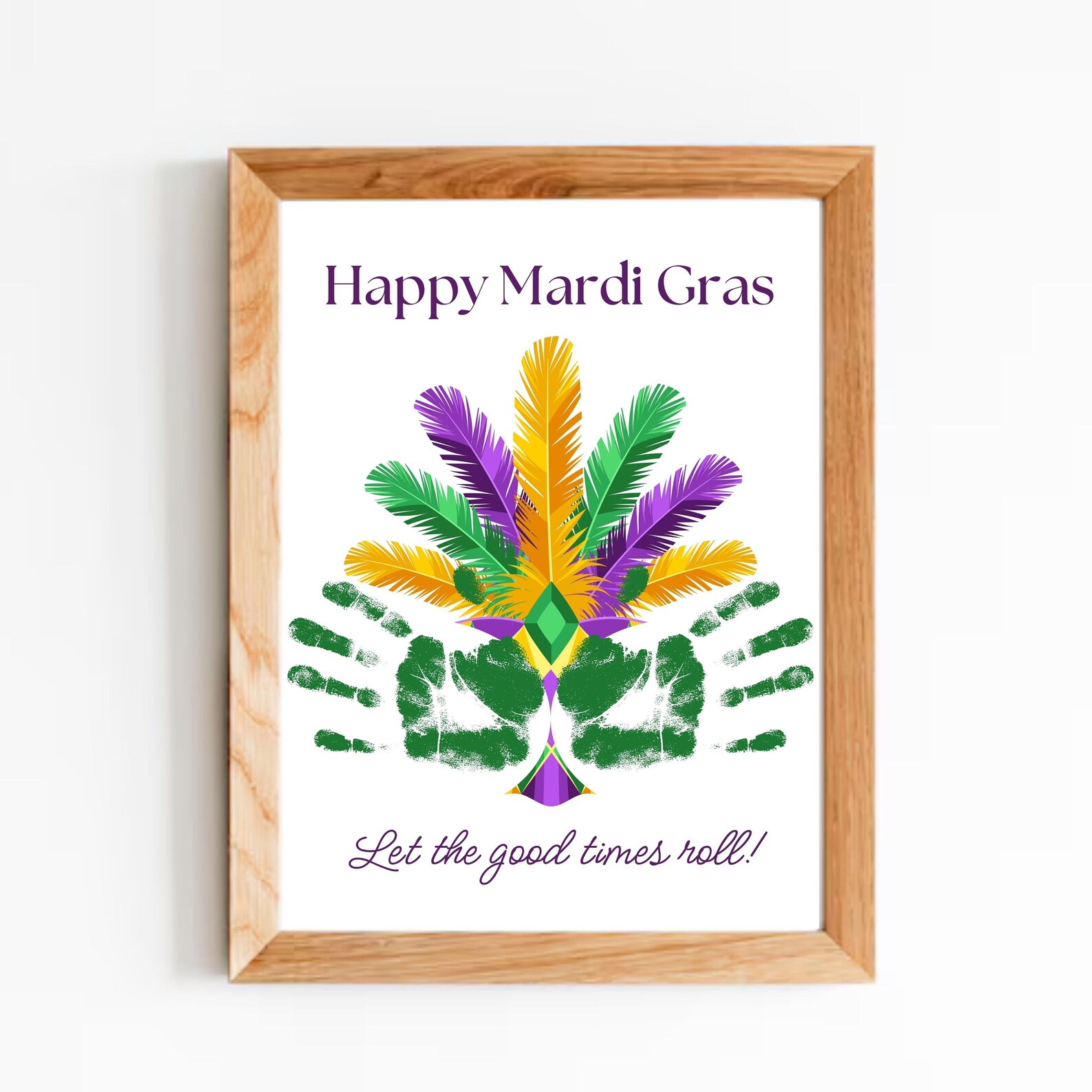 Happy Mardi Gras Handprint Art, Let the Good Times Roll, Mardi Gras ...