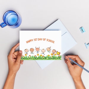 Happy First Day of School Card, Printable Back to School Card, Student ...