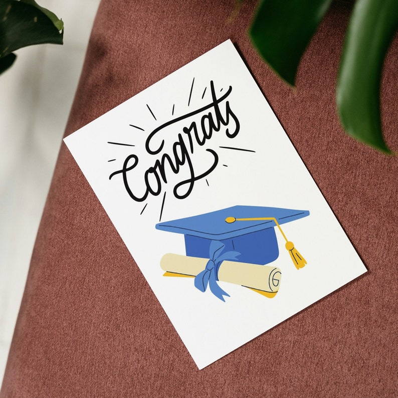 Printable Graduation Card, Congrats Grad Card, Graduation Gift, Card ...