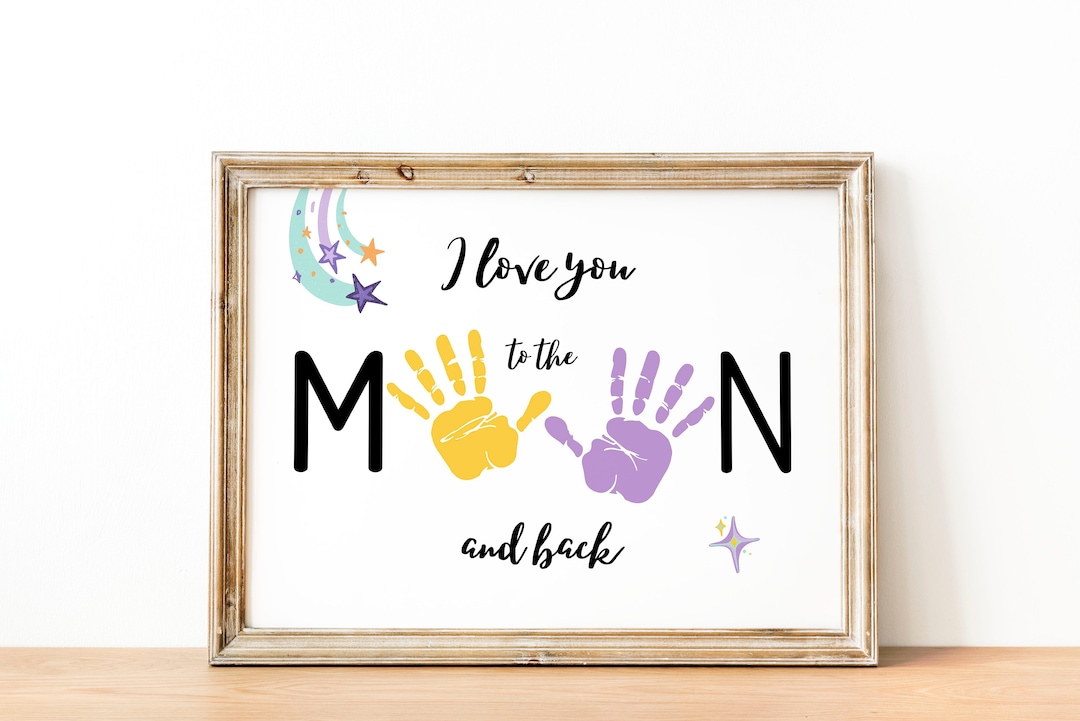 Love Handprint Craft for Kids, Printable Toddler Handprint Activity ...