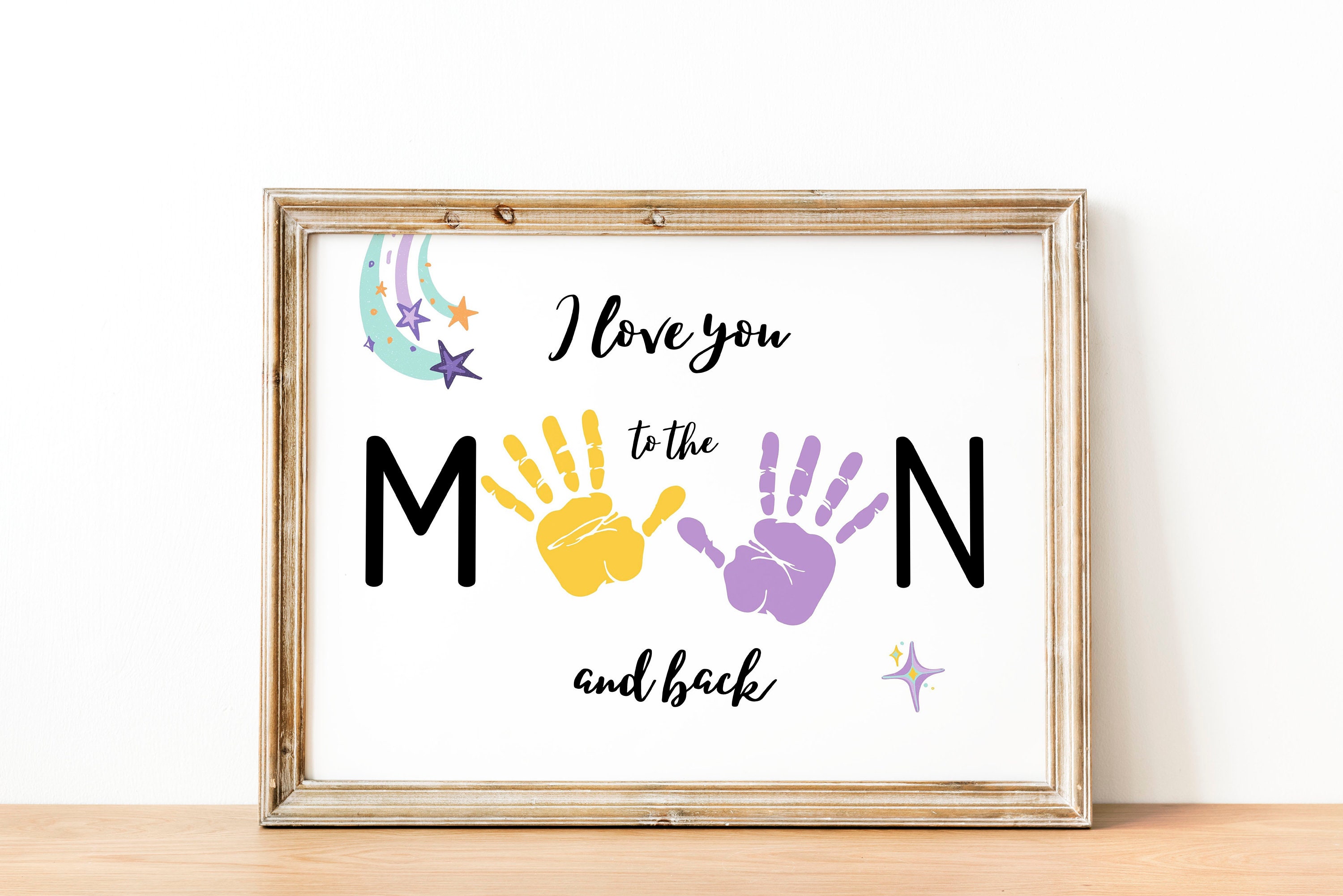 Love Handprint Craft for Kids, Printable Toddler Handprint Activity ...