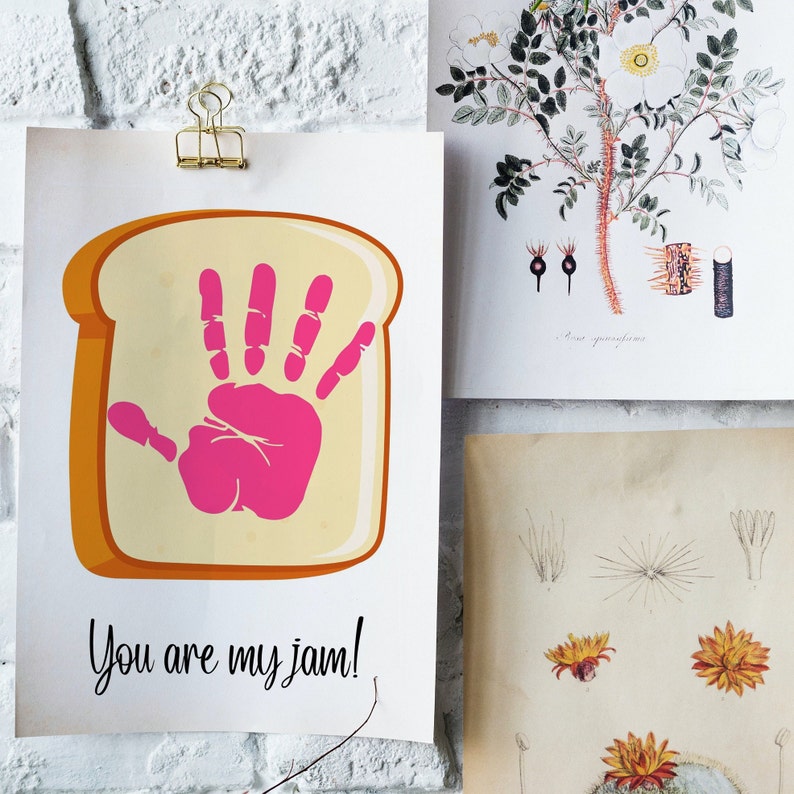 Printable Handprint Craft for Kids, You Are My Jam, Valentine's Day ...