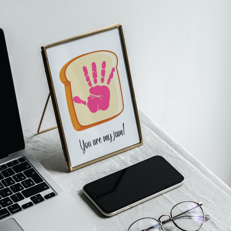 Printable Handprint Craft for Kids, You Are My Jam, Valentine's Day ...