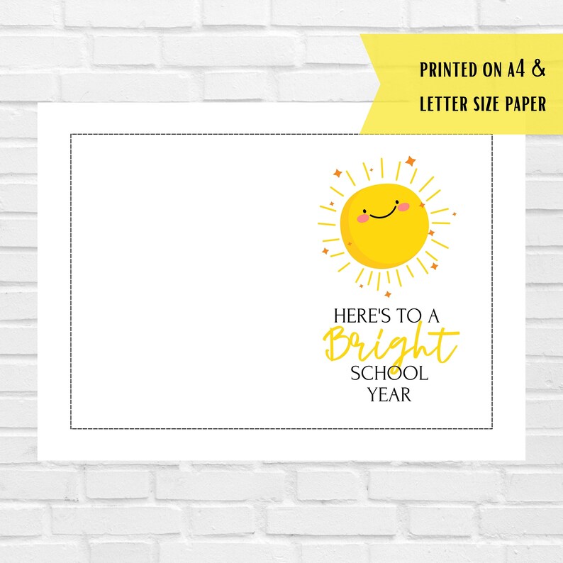 Bright School Year Card, Printable Back to School Card, New School Year ...