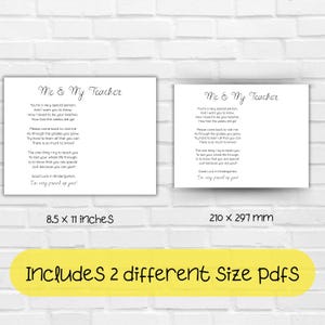 Me & My Teacher, Handprint Art Craft, End of School Poem, Preschool ...