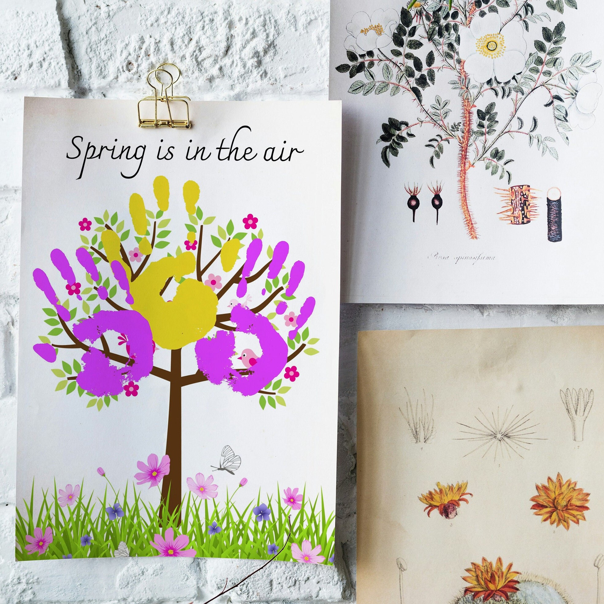 Printable Spring Tree Craft, DIY Handprint Tree , Spring Handprint ...