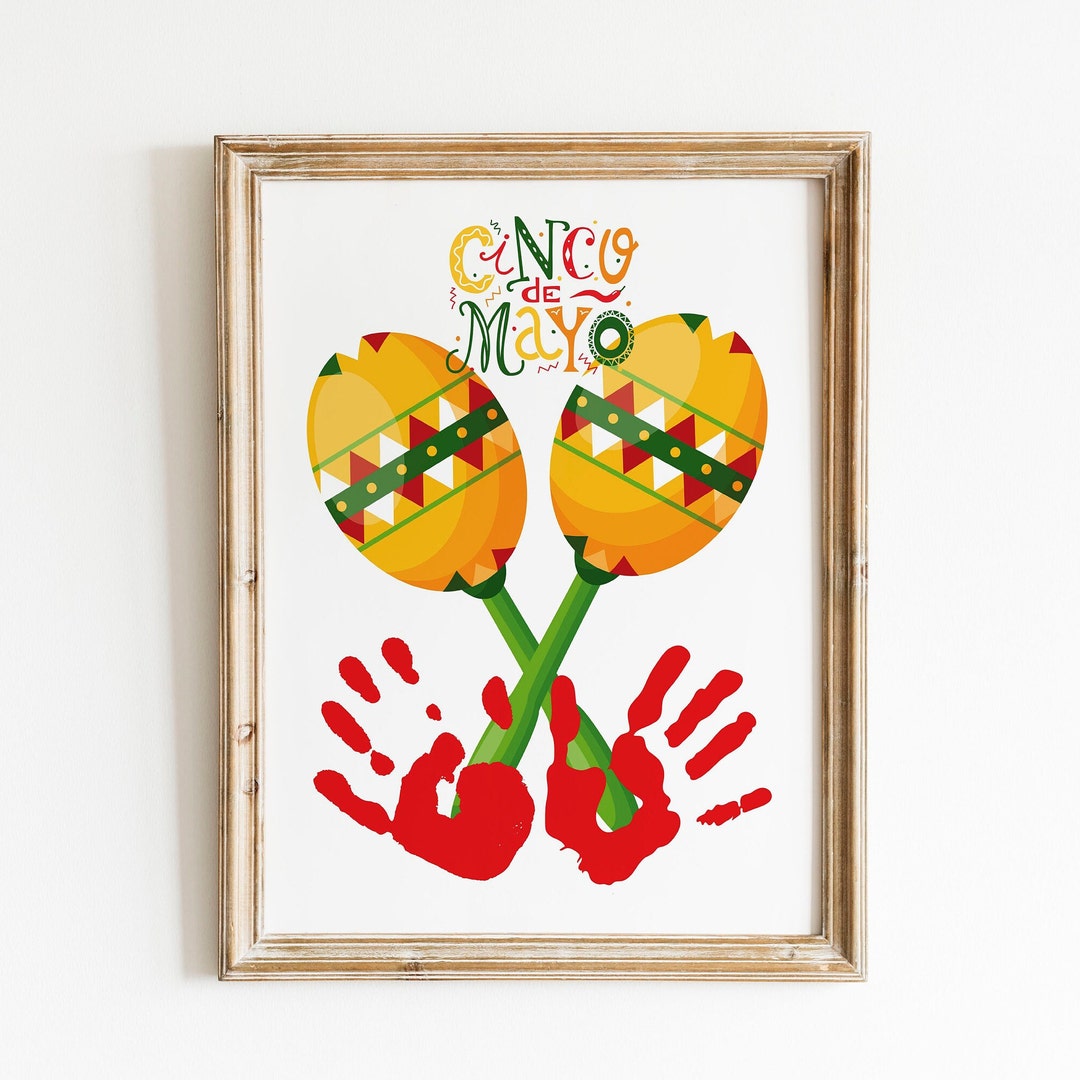 Cinco De Mayo Handprint Craft, May 5th DIY Keepsake Activitiy, Mexican ...