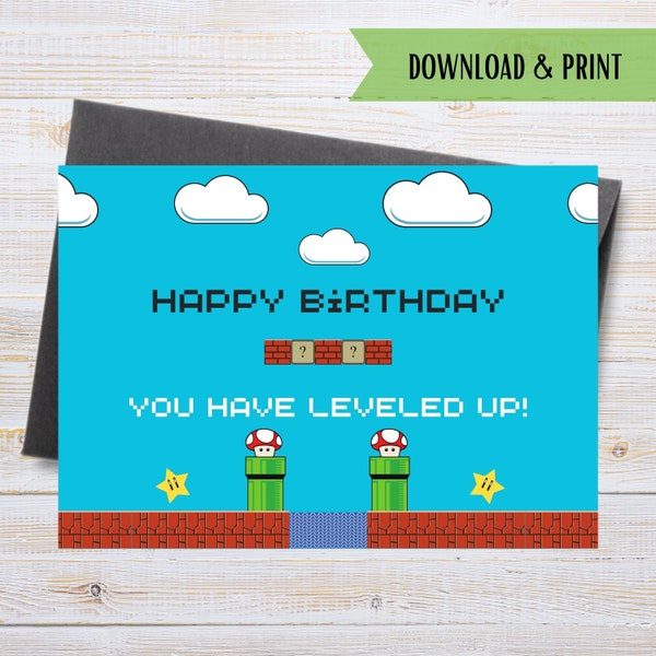 Super Mario Happy Birthday Download - Etsy