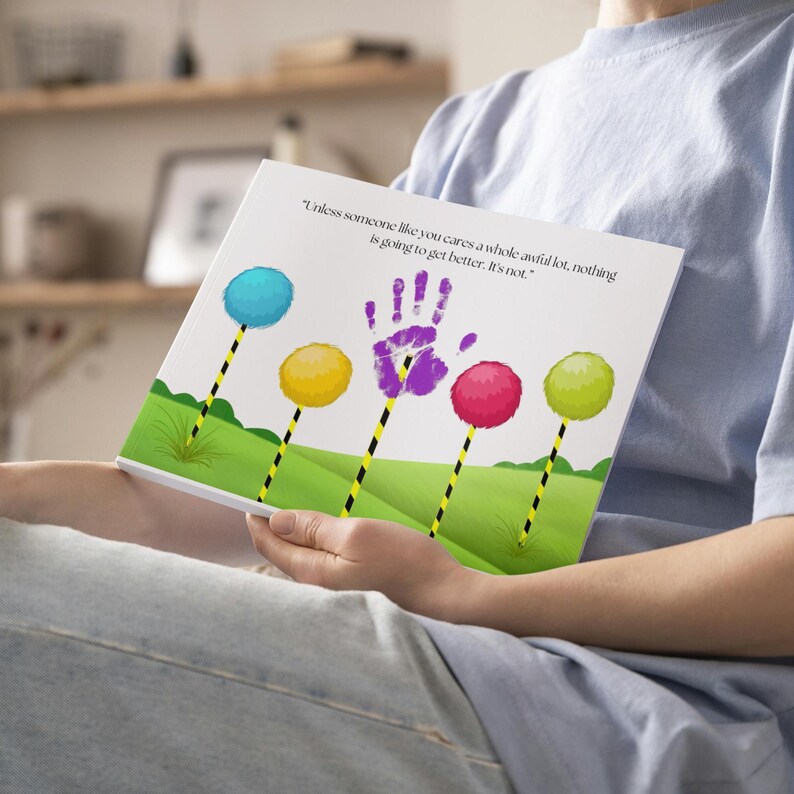 Truffula Trees Handprint Craft, Dr. Seuss Week Activity, the Lorax Tree ...