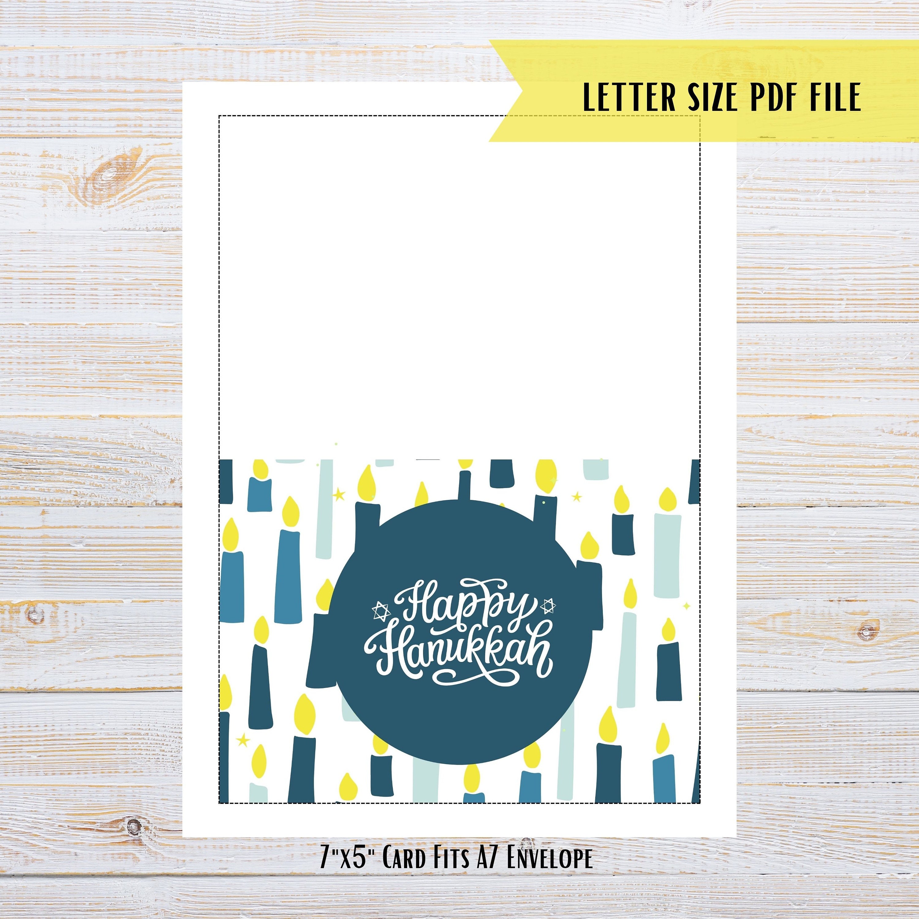 Hanukkah Greeting Card Printable Jewish Holiday Card - Etsy