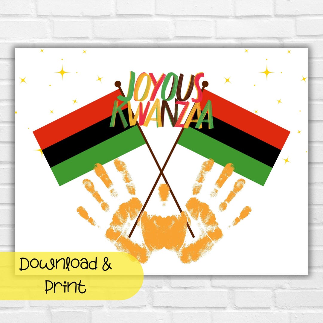 Kwanzaa Handprint Craft, African American Art, Kwanzaa 2025 Activity ...