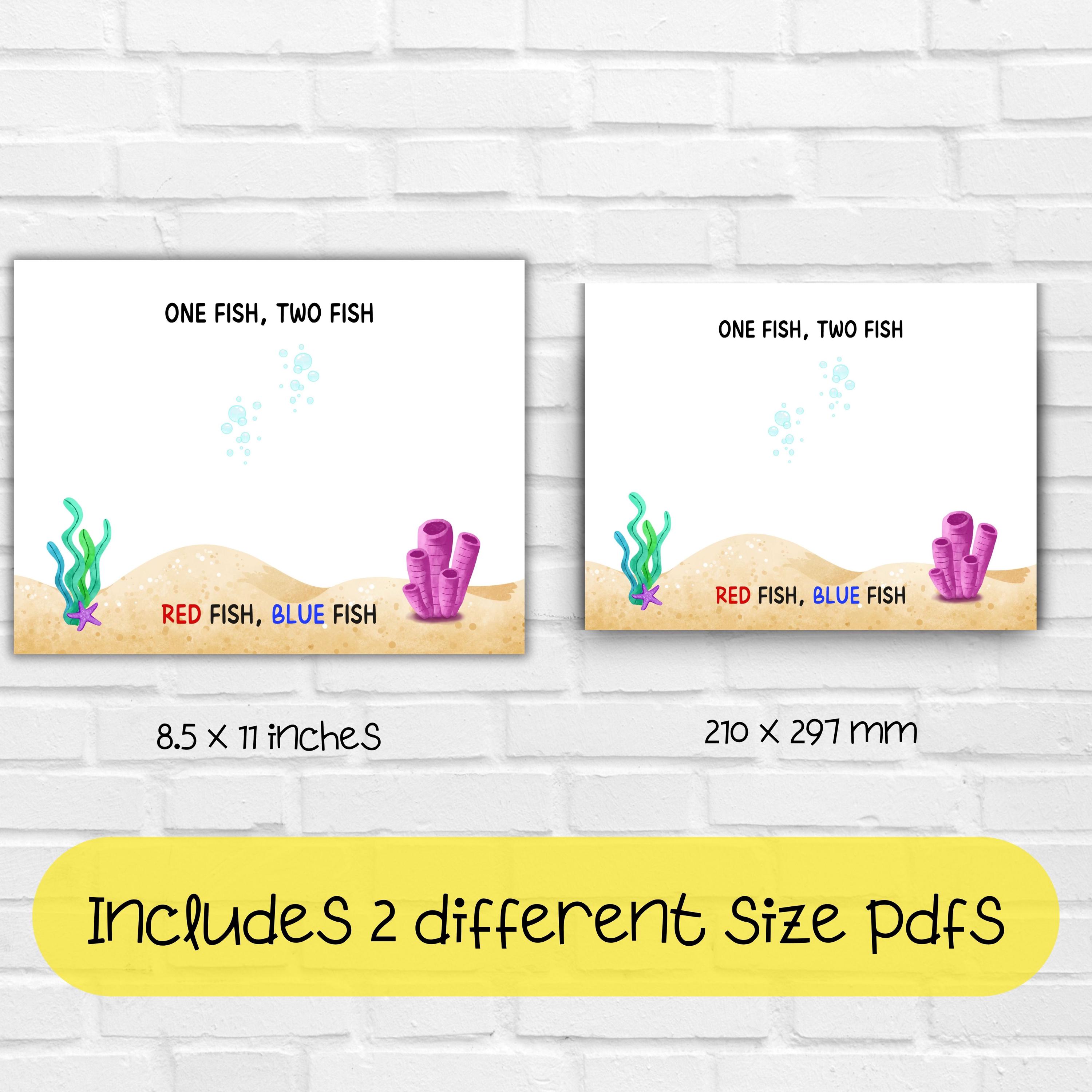 Dr Seuss Week Handprint Art, One Fish Two Fish Red Fish Blue Fish ...