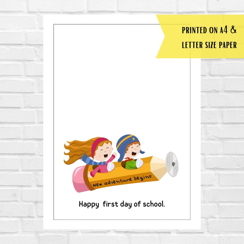 Happy First Day of School Card, Printable Back to School Card, New ...