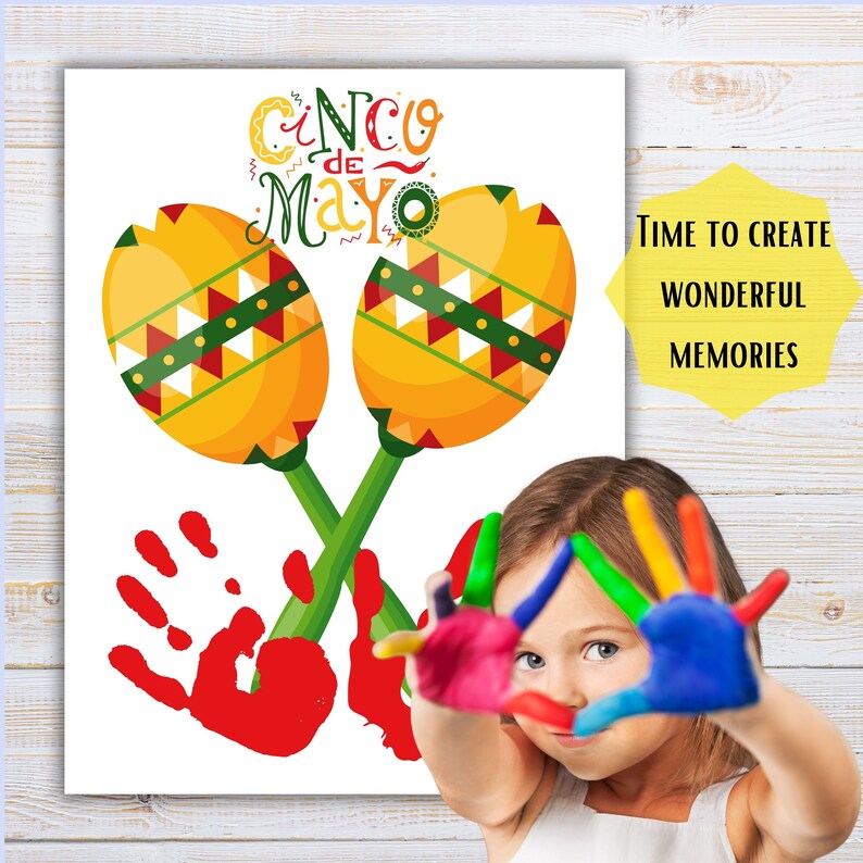 Cinco De Mayo Handprint Craft, May 5th DIY Keepsake Activitiy, Mexican ...