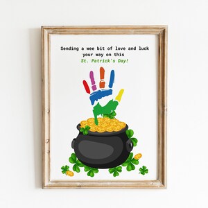 Pot of Gold, Rainbow Handprint Art, Saint Patrick's Day Craft, Sending ...