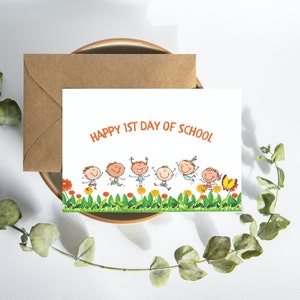 Happy First Day of School Card, Printable Back to School Card, Student ...