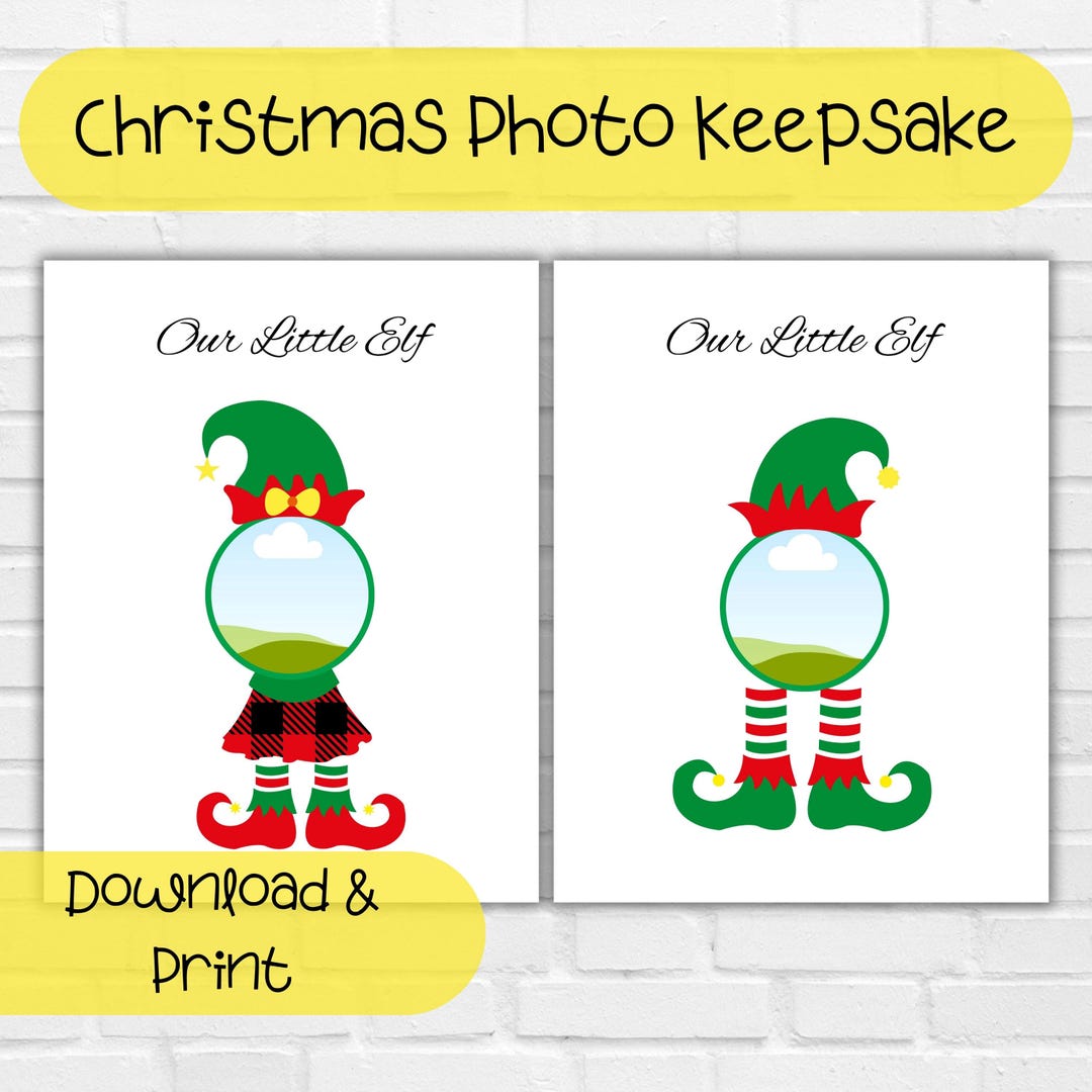 Christmas Elf Photo Frame, DIY Christmas Ornament, Kids Holiday Craft ...