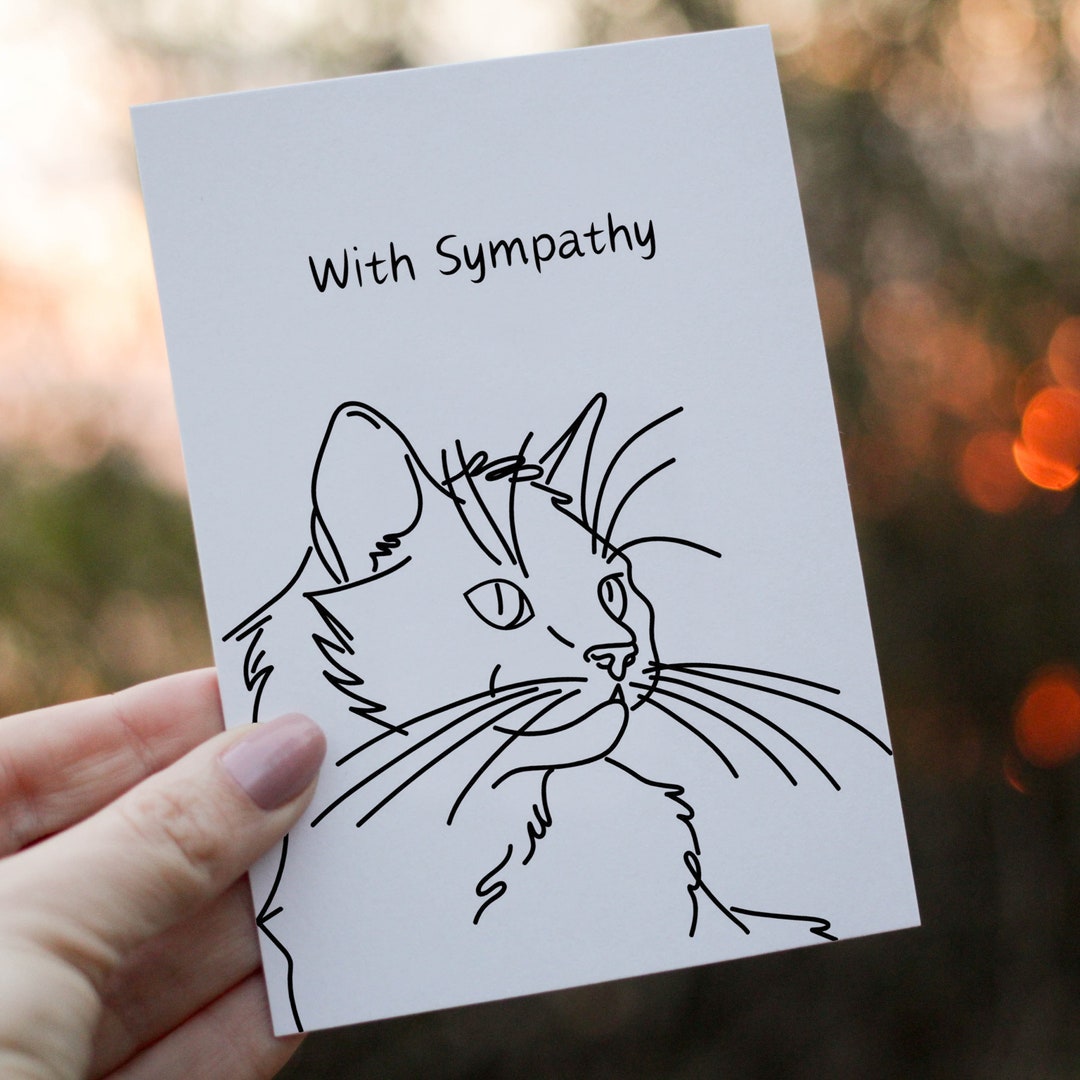 Printable Cat Sympathy Card, Cat Loss Card, Sorry for Your Loss, Pet ...