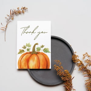 Printable Pumpkin Thank You Card, Happy Thanksgiving Gift ...