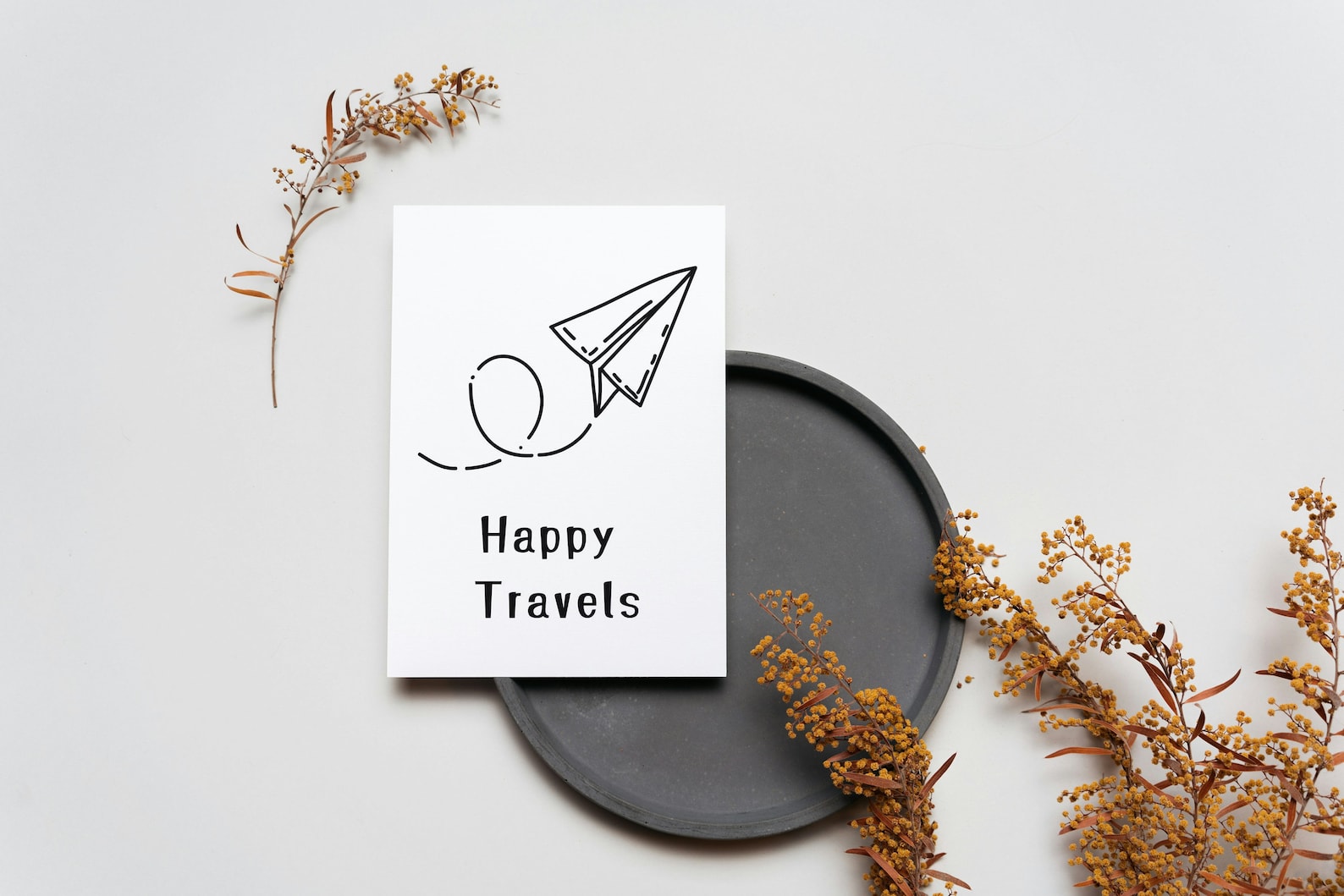 Printable Happy Travels Card, Paper Plane Card, Going Travelling, Gap ...