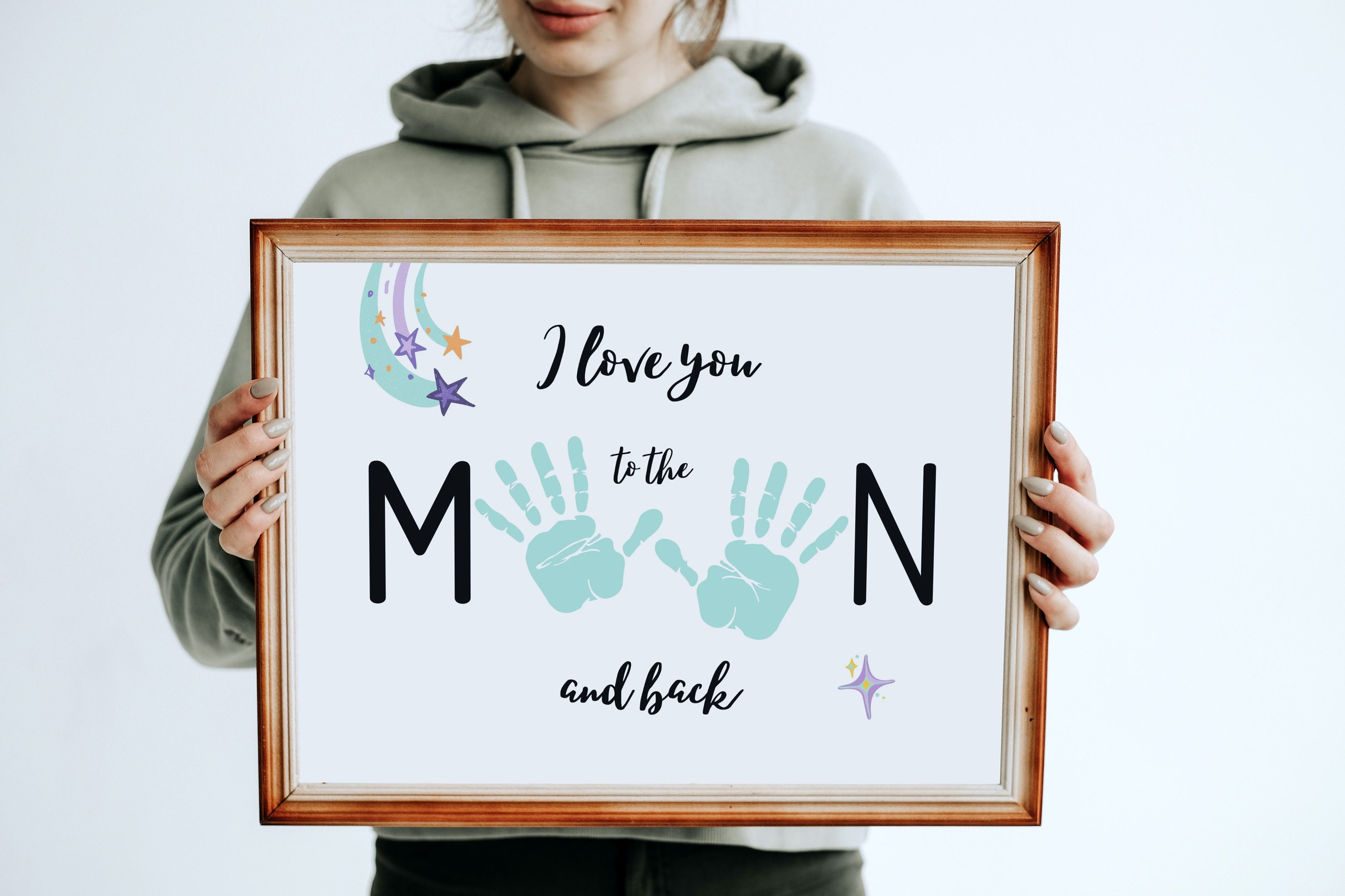 Love Handprint Craft for Kids, Printable Toddler Handprint Activity ...