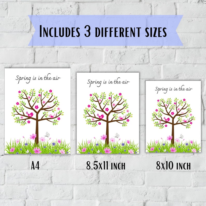 Printable Spring Tree Craft, DIY Handprint Tree , Spring Handprint ...