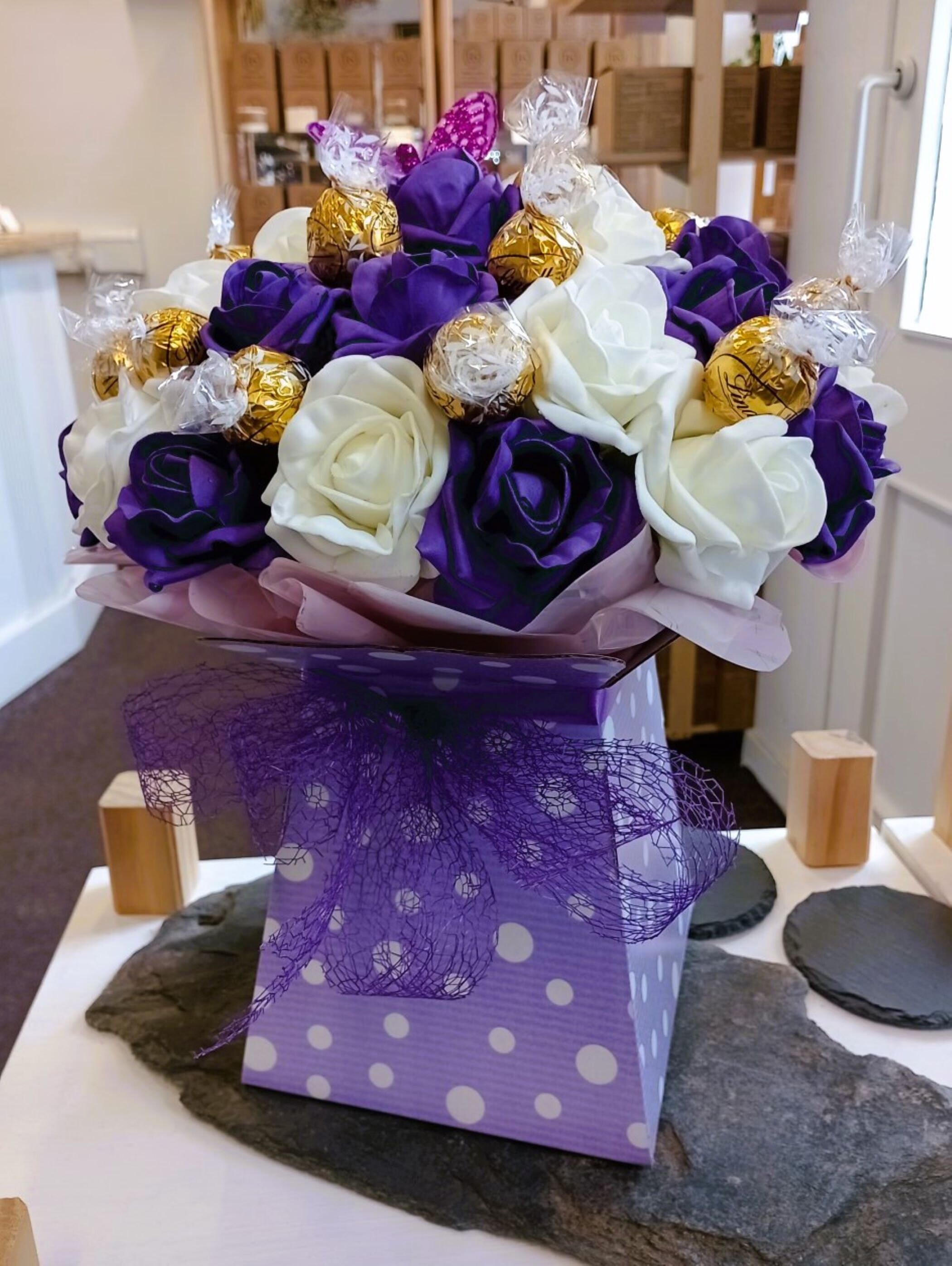 Ferrero Rocher & Rose Box Bouquet an Excellent Gift Designed - Etsy UK
