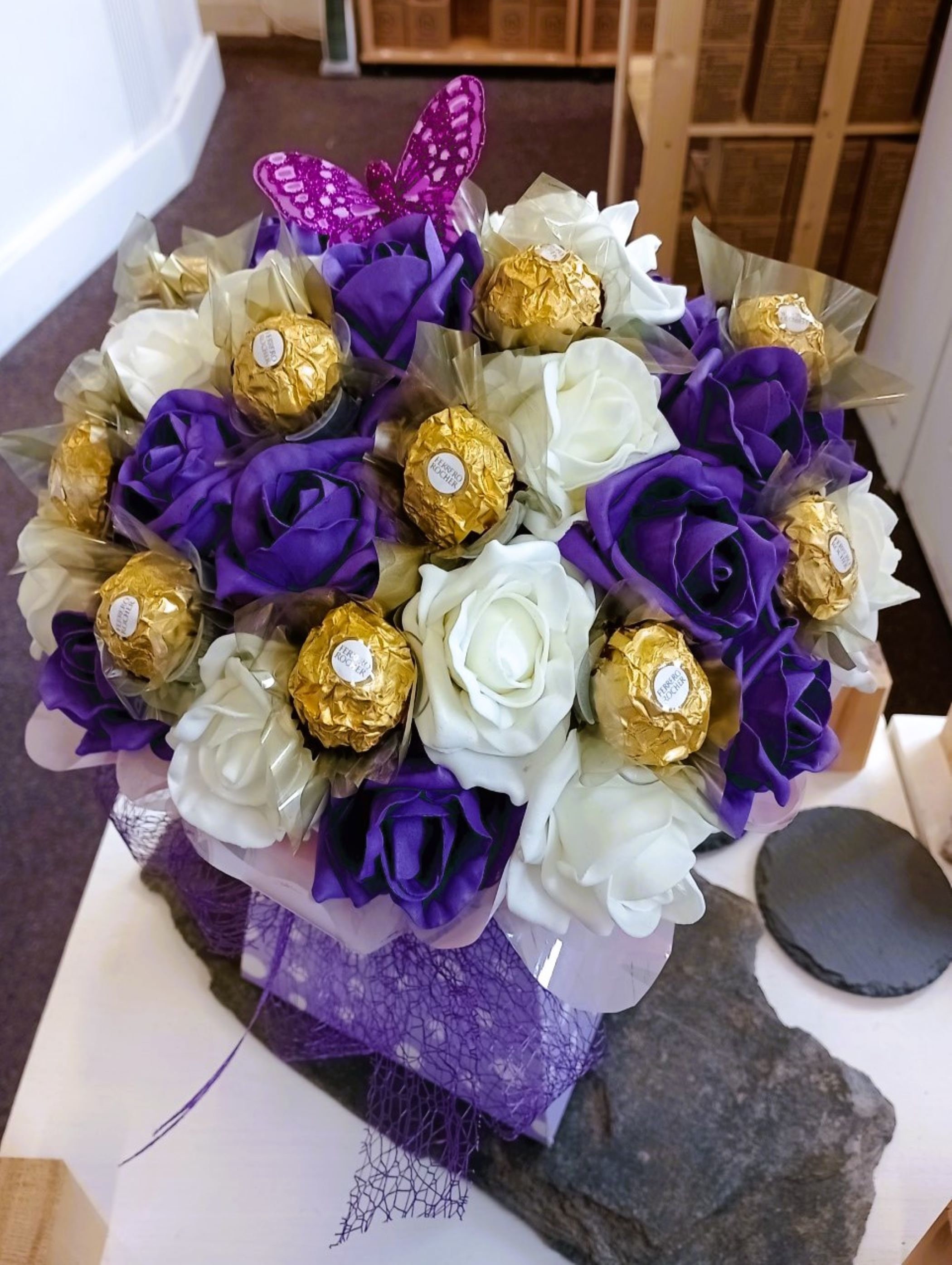Ferrero Rocher & Rose Box Bouquet an Excellent Gift Designed - Etsy UK