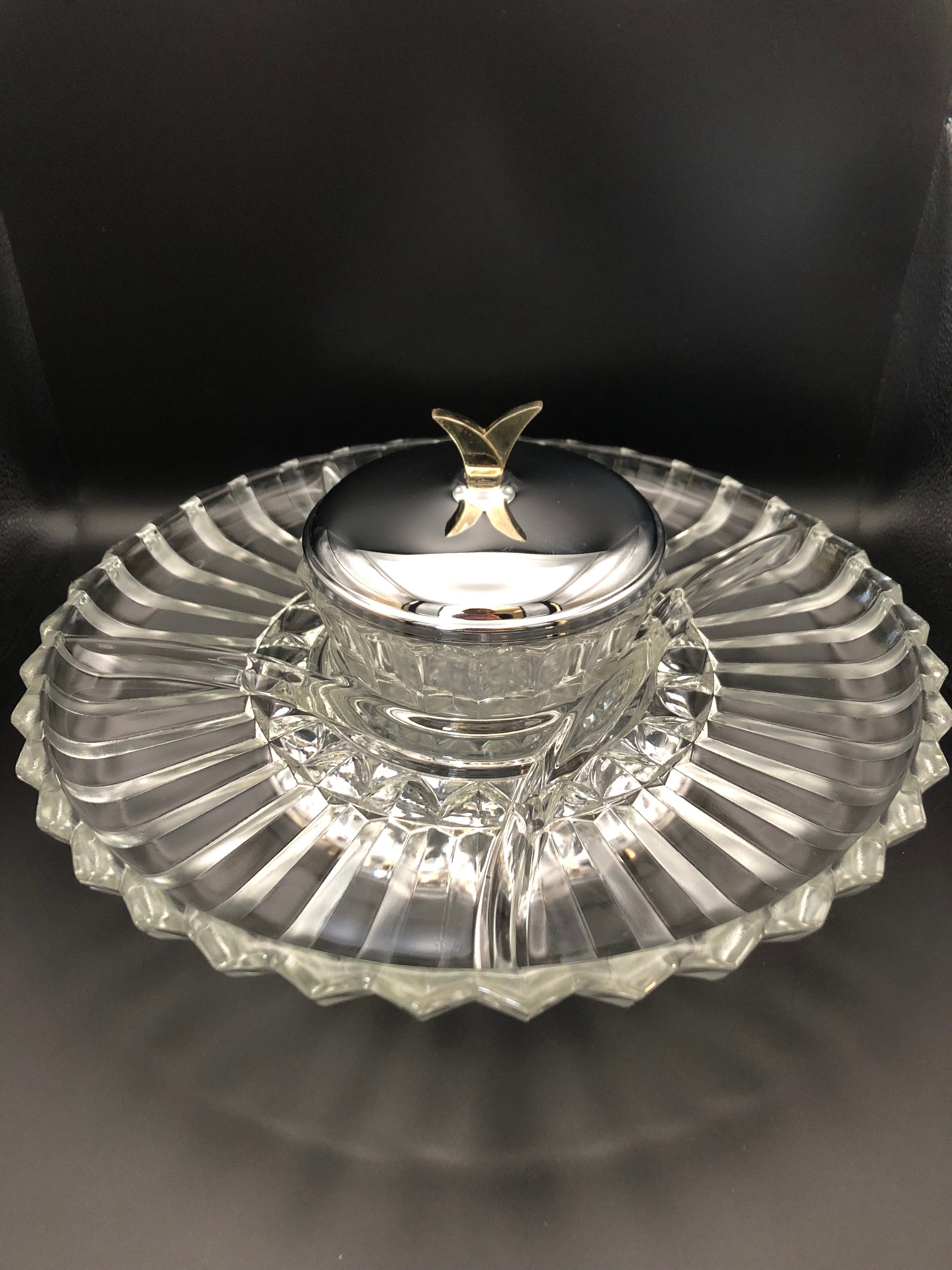 Lazy Susan, Vintage Lazy Susan, Mid Century Lazy Susan, Chrome Lazy ...