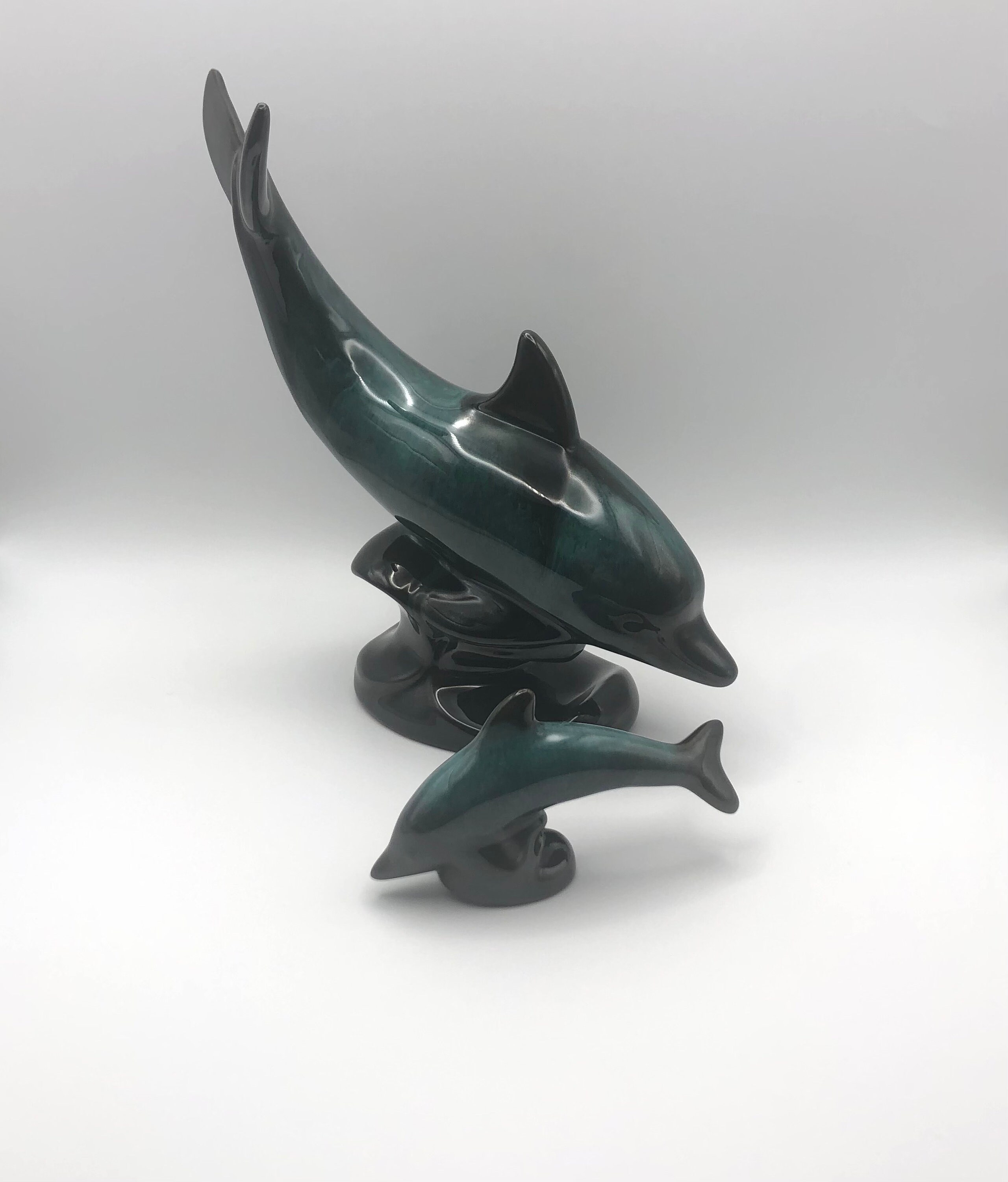 Dolphin Figurines, Blue Mountain Pottery, Blue Mountain Pottery ...
