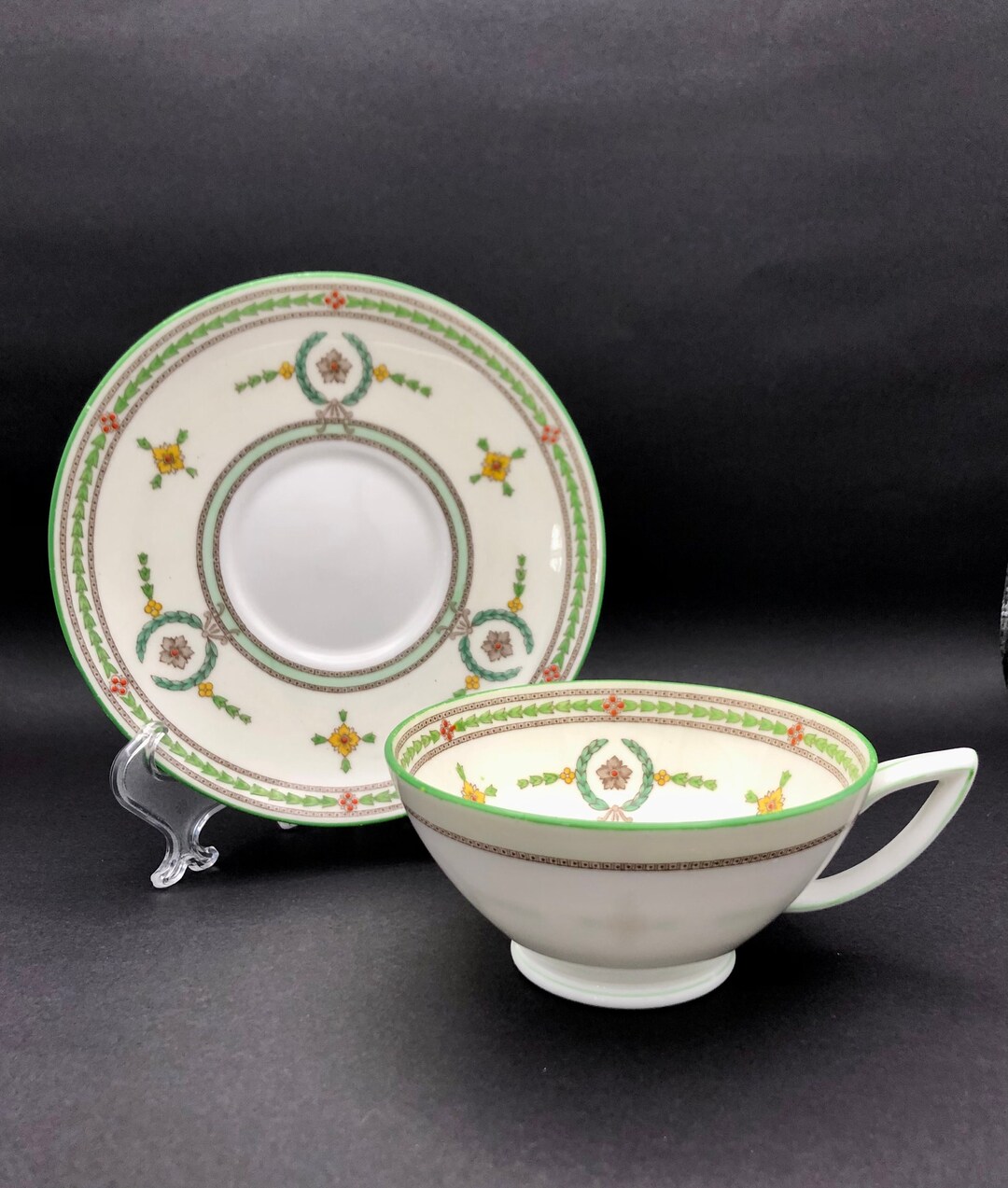 Teacup and Saucer. Bone China. “daventry” Pattern by Minton. Delicately ...