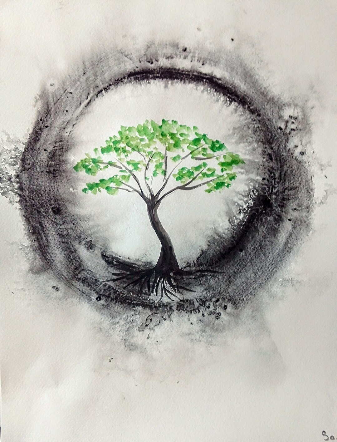 Tree Inside a Circle - Etsy