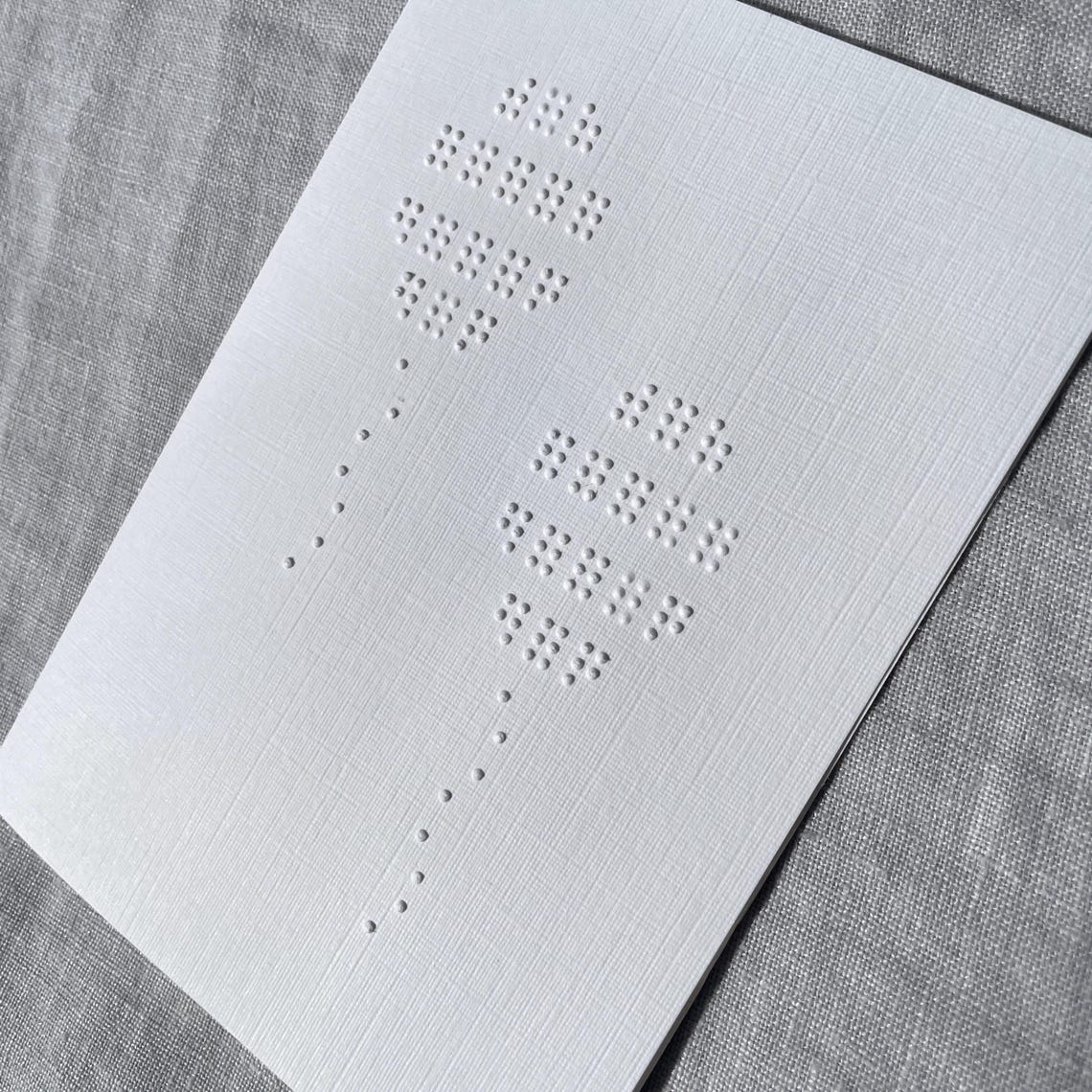 Braille Birthday Card, Birthday Balloons Design, Personalised Braille ...