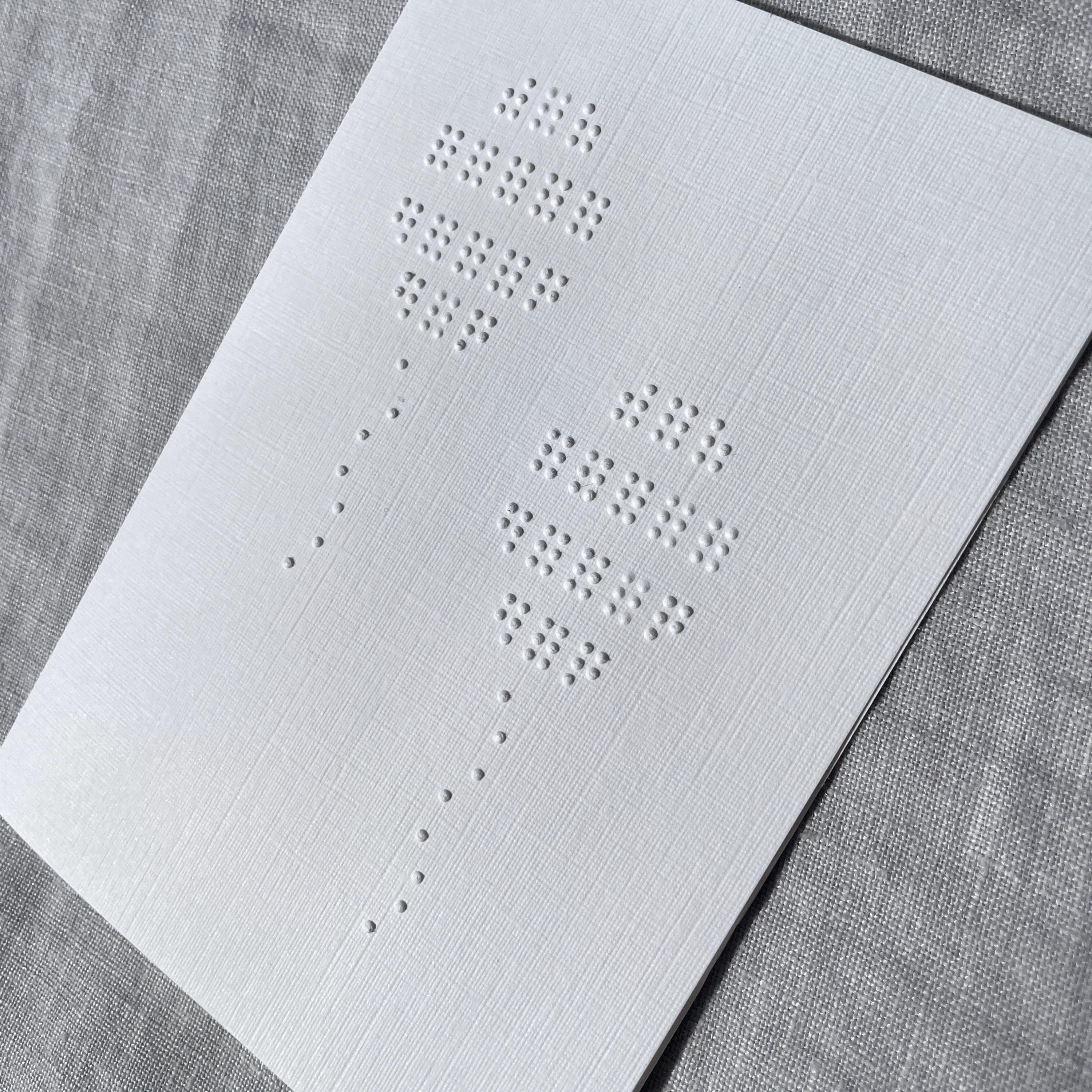 Braille Birthday Card, Birthday Balloons Design, Personalised Braille ...