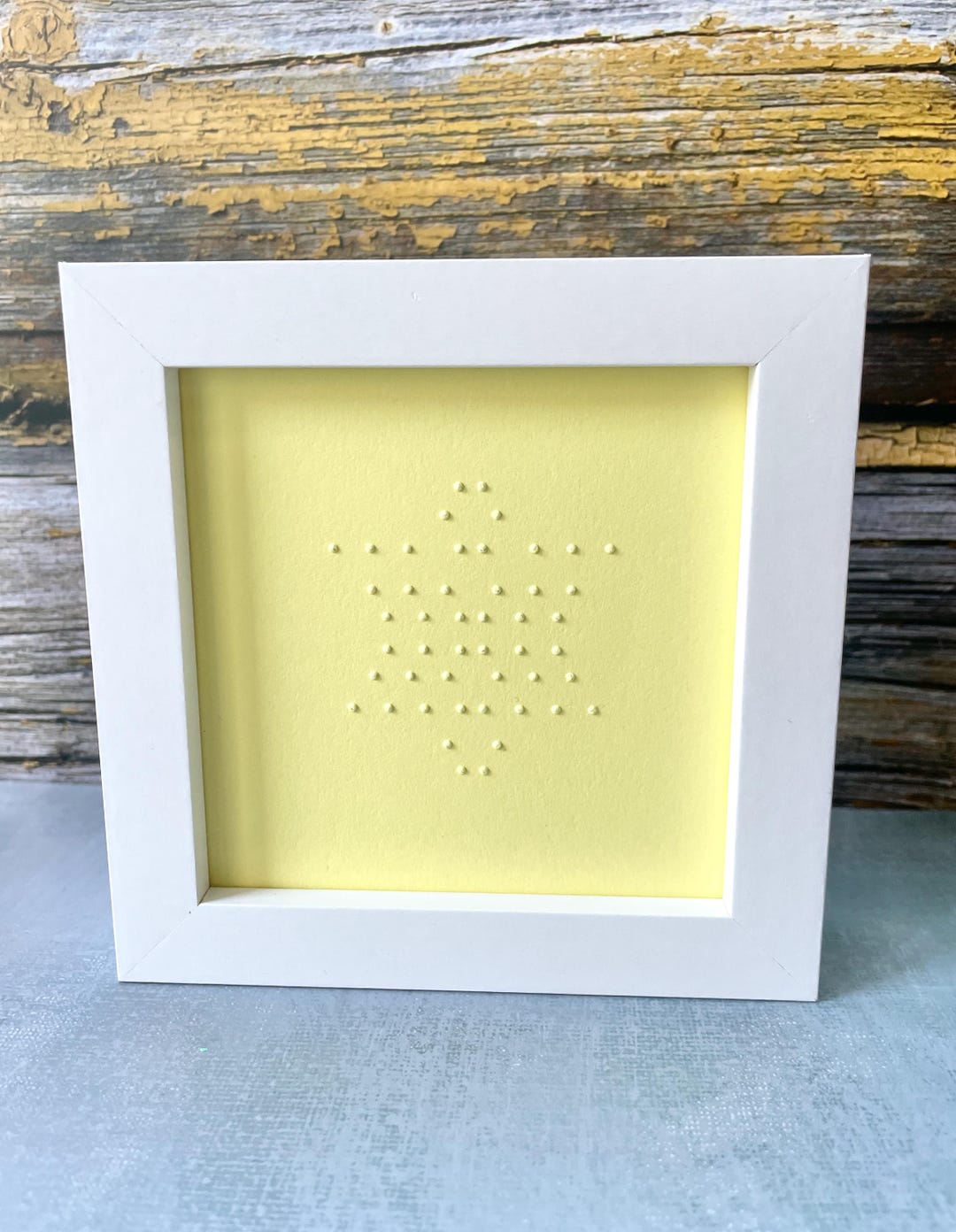 Braille Artwork, Yellow Tactile Star Design - Etsy