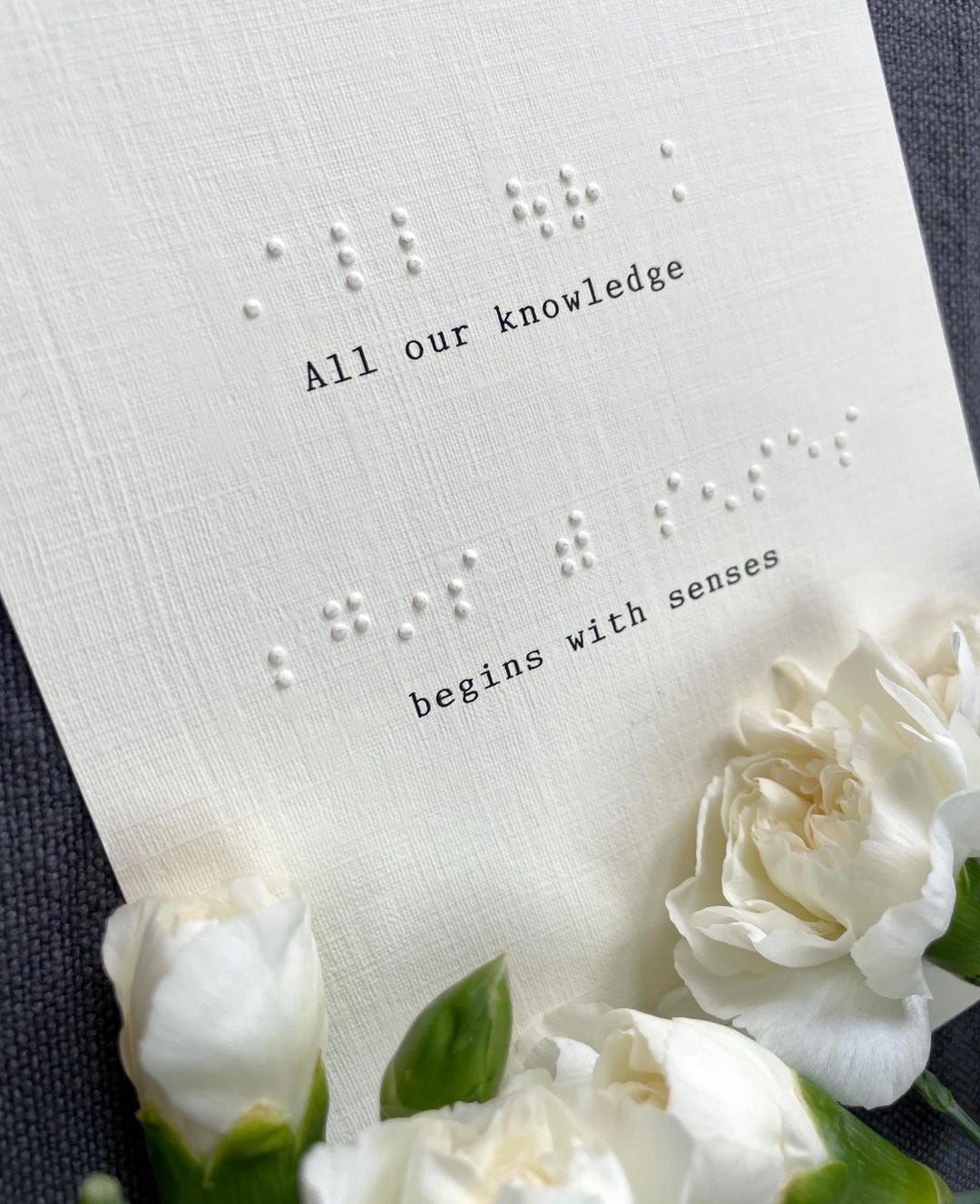 Braille Embossed Print, Sensory Art, Tactile Artwork, Typography ...