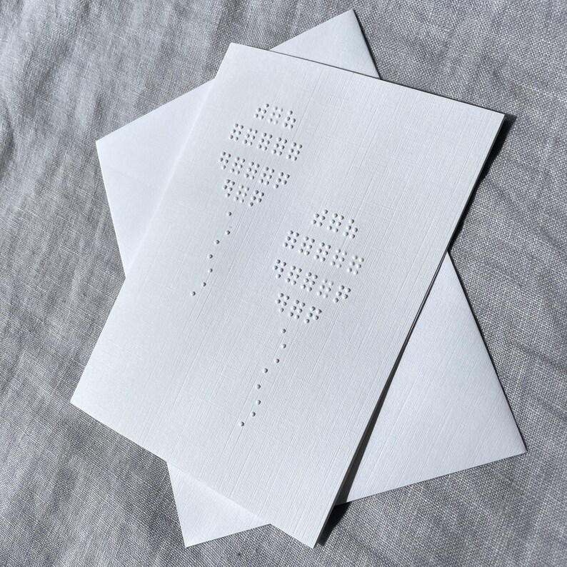 Braille Birthday Card, Birthday Balloons Design, Personalised Braille ...